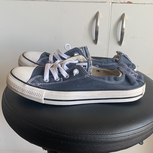 Converse | Shoes | Converse All Star Slip On Sneakers In Navy And White ...